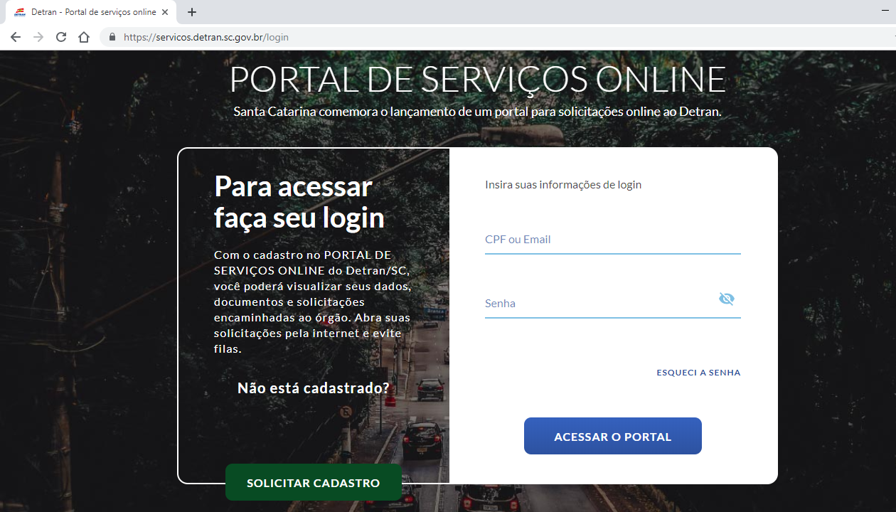 Detran-SC lança portal de serviços e consultas pela internet - ClicRDC